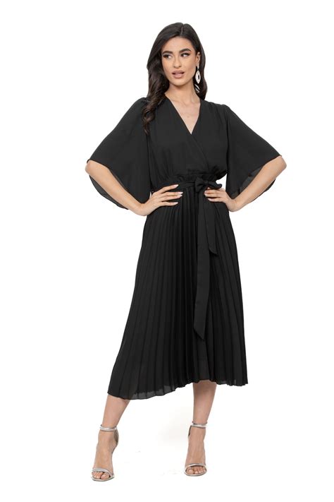 ΦΟΡΕΜΑ Plus Size ΜΙΝΤΙ ΚΡΟΥΑΖΕ ΜΑΥΡΟ