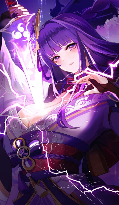 aya02ka raiden shogun genshin impact absurdres commentary request highres resolution