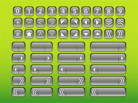 ปุ่มอินเทอร์เฟซสีเงิน Ai Uidownload