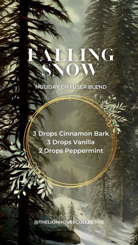 Falling Snow Holiday Diffuser Blend Essential Oil Diffuser Blends Recipes Essential Oil