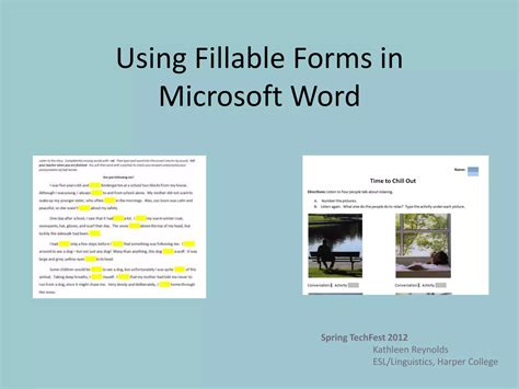 Using Fillable Forms Ppt