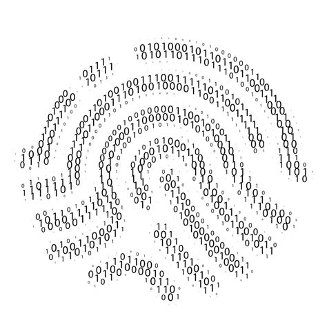 Premium Vector Fingerprint Binary Code Data Access Or Verification Digital Identification