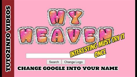 How To Place Your Name In Google Search Engine Change Google Into Your Name YouTube