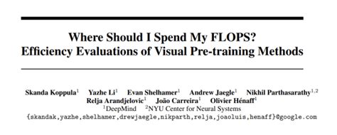 Maximizing Flops Utilization Deepmind And Nyu Propose Efficiency Evaluations For Visual
