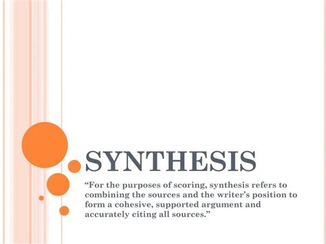 Ppt Synthesis Powerpoint Presentation Free Download Id1103705