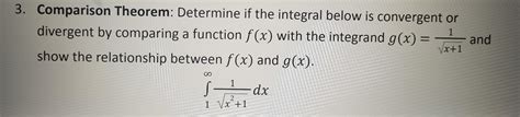 Solved Comparison Theorem Determine If The Integral Below