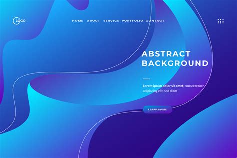 Blue Abstract Fluid Wave Modern Background With Gradient 3d Flow Shap By Twiri Thehungryjpeg