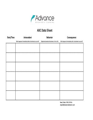Fillable Online ABC Data Sheet Fax Email Print PdfFiller
