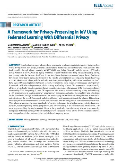 A Framework For Privacy Preserving In Iov Using Federated Learning With Differential Privacy