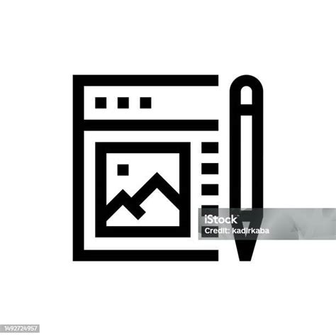 콘텐츠 관리 라인 아이콘 디자인 픽셀 완벽 편집 가능한 스트로크 로고 기호 기호 개발에 대한 스톡 벡터 아트 및 기타 이미지