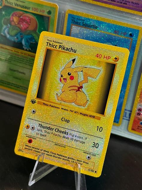 Thicc Pikachu Card Fan Art Etsy