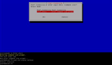 Clonezilla Live 3 0 2 Comes With Ufw Firewall In The Live System