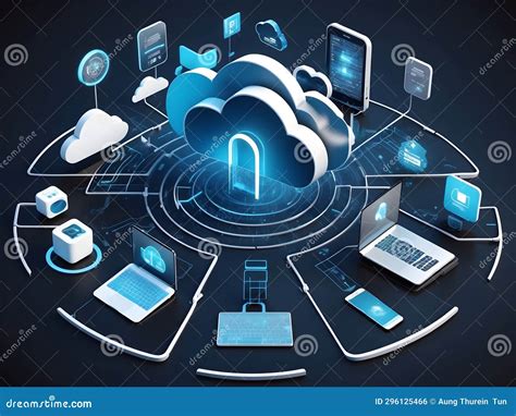 Securing The Personal Data Information In Remote Spaces Stock Illustration Illustration Of