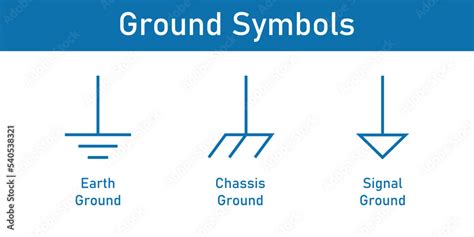 Three Different Grounds Symbols Electrical Symbols Protective Earth Ground Symbol Earth