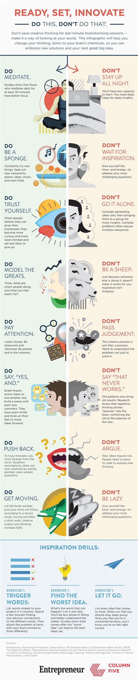 How Youre Killing Your Own Creativity Infographic Visualistan