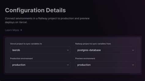 Connect Your Database With The Railway Integration Vercel