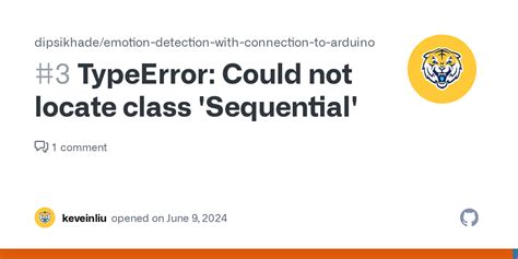 Typeerror Could Not Locate Class Sequential · Issue 3 · Dipsikhade