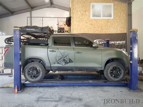 렉스턴 스포츠 칸 튜닝 바디업과 25인치업의 조화 33인치 타이어로 빵빵함까지 완벽 오프로드 리프트업 인치업 튜닝입니다 네이버 블로그