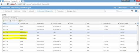 Remote Infrastructure Management ONTAP 9 Disk Management