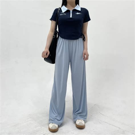 여름필수템쿨링원단4color 아이스 하이웨스트 허리밴딩 무지 일자 와이드 쿨 팬츠 롱팬츠 트레이닝 추리닝 냉장고 긴바지 에이블리