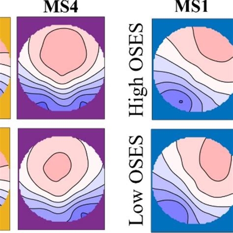 The Four Microstate Topographic Maps Ms1 Ms2 Ms3 Ms4 For Low Sses Download Scientific