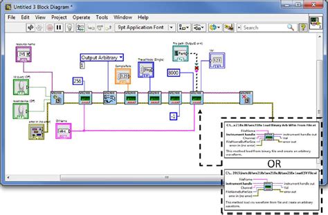 how to control tabor awgs with labview example1 load an arbitrary waveform file