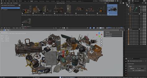 Urban Industrial Trash Collections 5 Finished Projects Blender
