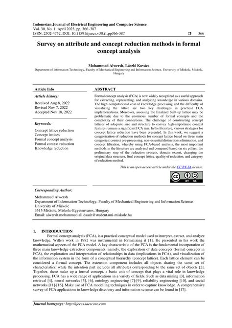 Pdf Survey On Attribute And Concept Reduction Methods In Formal