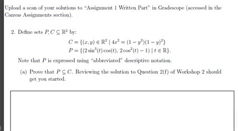 Solved Upload A Scan Of Your Solutions To Assignment 1 Chegg
