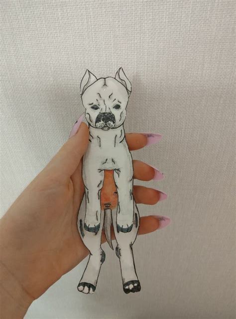 Бумажный пёсик порода бульдок🐾🖤 Бумажные животные Винтажные неоновые вывески Рисунок собаки