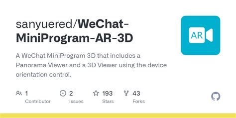 GitHub Sanyuered WeChat MiniProgram AR 3D A WeChat MiniProgram 3D