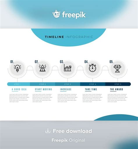 원과 단계가있는 타임 라인 인포 그래픽 템플릿 무료 벡터 인포그래픽 템플릿 그래픽