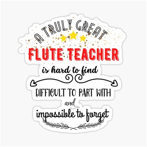 Flute Teacher Hard To Find Sticker For Sale By Blossomchic Redbubble