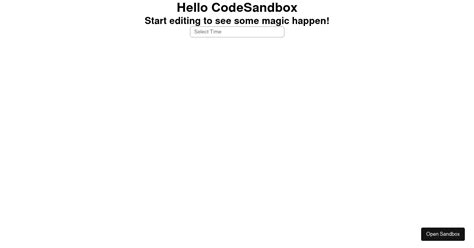 React Ios Time Picker Examples CodeSandbox
