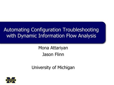 Ppt Automating Configuration Troubleshooting With Dynamic Information