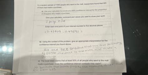solved b using the context of the problem give an