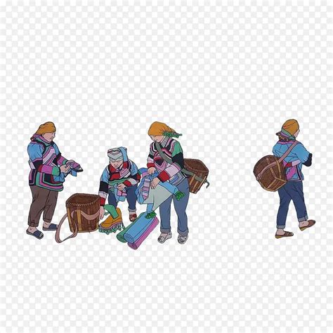 卡通彝族人物劳动插画免抠PNG图片素材下载 图片编号7841562 PNG素材网