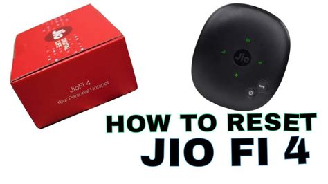HOW TO RESET JIO FI YouTube