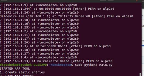 GitHub Digishek ARP SPOOF SCANNING PREVENTING Creates Static Arp Table PREVENTION And Also