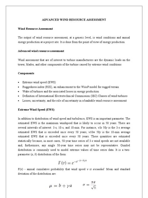 Advanced Wind Resource Assessment Wind Resource Assessment Pdf Wind
