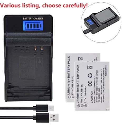 Battery Nb 5l Or Charger For Canon Powershot Sx210 Is Sx230 Sx220 Hs