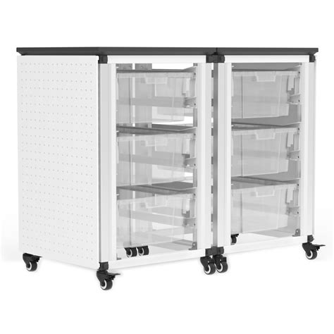 Luxor Modular Classroom Storage Cabinet 2 Side By Side Modules With 6