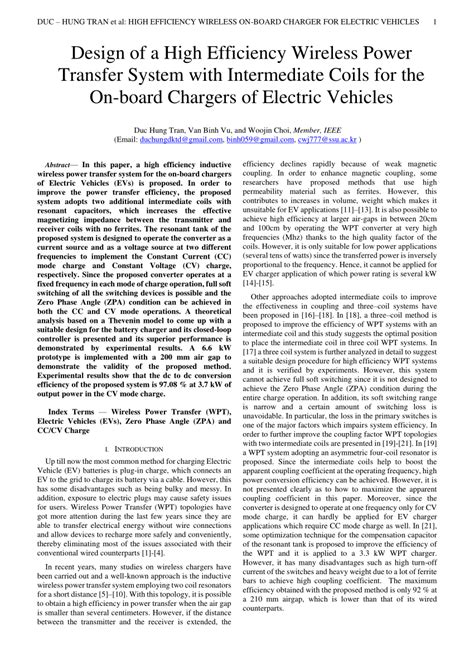 Pdf Design Of A High Efficiency Wireless Power Transfer System With Intermediate Coils For The