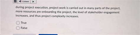Solved During Project Execution Project Work Is Carried Out Chegg