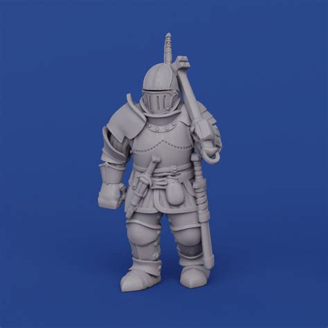 3d Printable Guard Comander A By Vector Miniatures