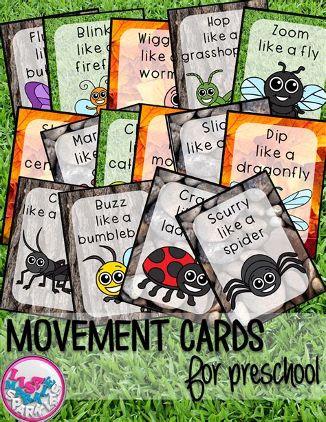 Bugs And Insects Movement Cards For Brain Break Transition Activity Insects Prebabe Insects