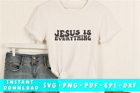 Jesus Is Everything Wavy Svg Graphic By Dinodesigns · Creative Fabrica
