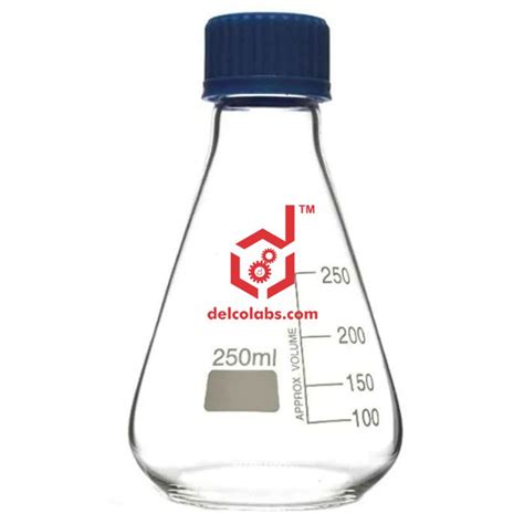 Flask Erlenmeyer Screw Cap Borosilicate Glass 100ml
