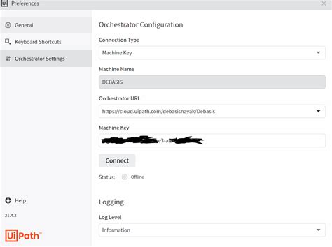 Unable To Connect Uipath Assistant To Orchestrator Orchestrator