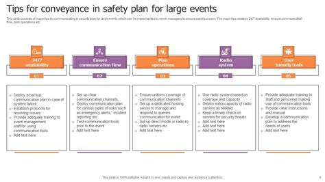 Conveyance In Safety Plan For Large Events Ppt Powerpoint Presentation Complete Deck With Slides